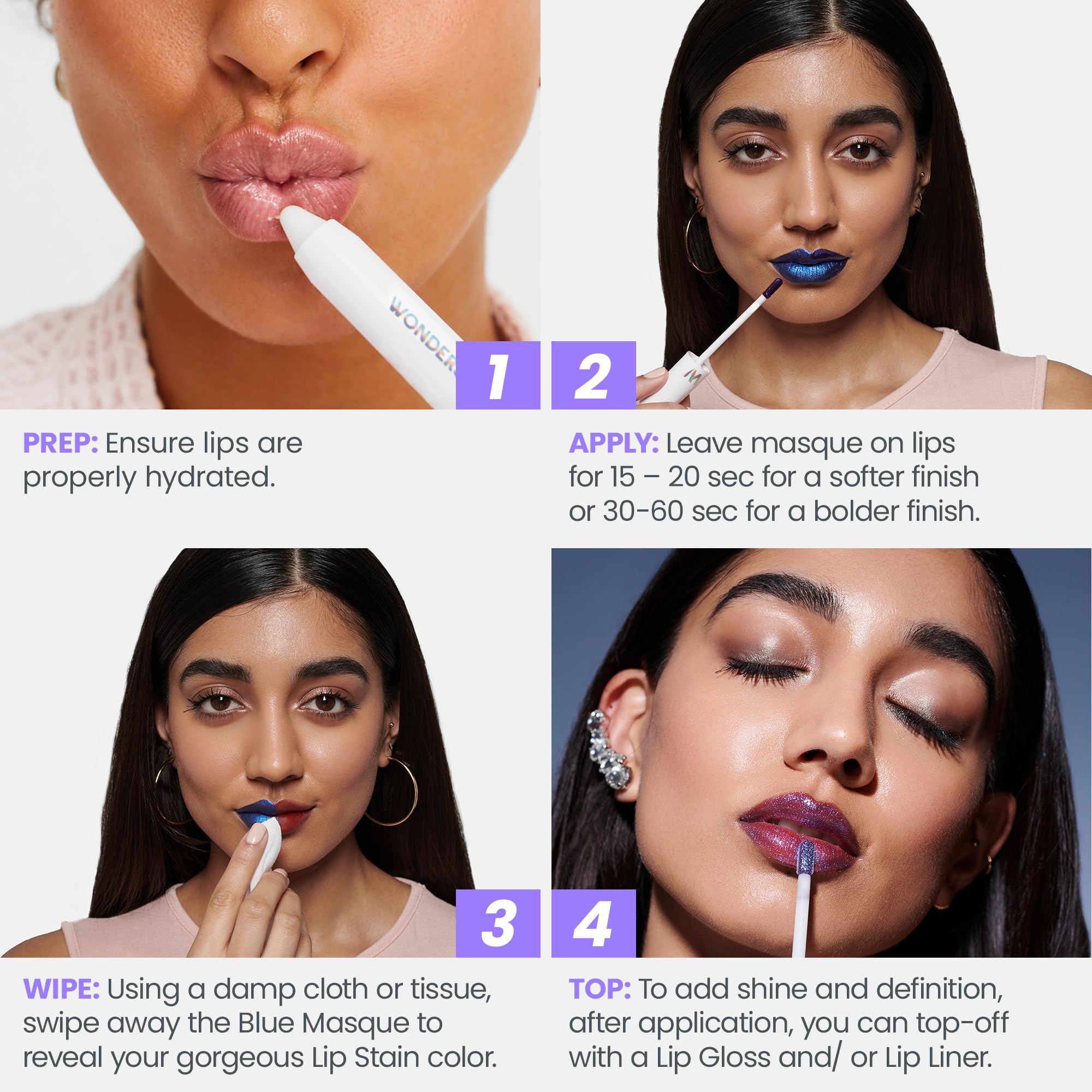 Wonderskin Wonder Blading Lip Stain Peel Off Masque - Long Lasting, Waterproof and Transfer Proof Pink Lip Tint, Matte Finish Peel Off Lip Stain (Glamorous Masque)