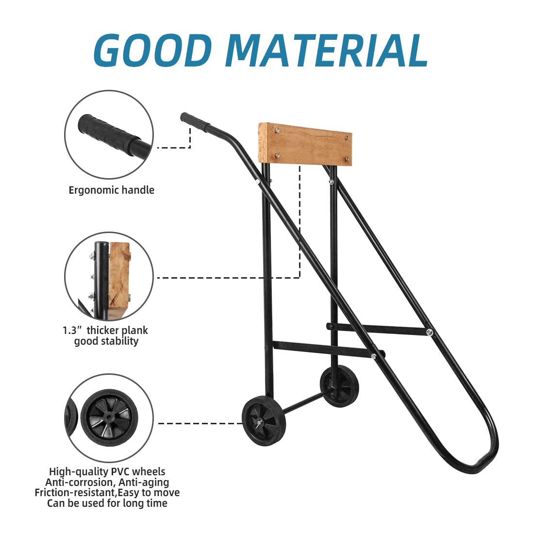 Outboard Boat Motor Stand, Engine Carrier Cart Dolly for Storage 2 - 40HP 165LBS Capacity for Yamaha Mercury Hidea