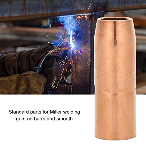 MIG Nozzles,Welding Nozzle,5Pcs MIG Copper Nozzle,Welding Nozzle for Miller Welding Gun,MIG Inert Gas Protection Welding Gun Accessories for Miller M25/M40,no burrs and smooth