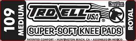 TROXELL USA - SuperSoft 109 Knee Pad (Med/Reg Size, Bagged in Pairs