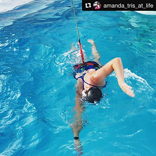 Swim Belt Tether Kit with L/XL Size Belt for Stationary Pool or Swim Spa Swimming Olympic Size Pool