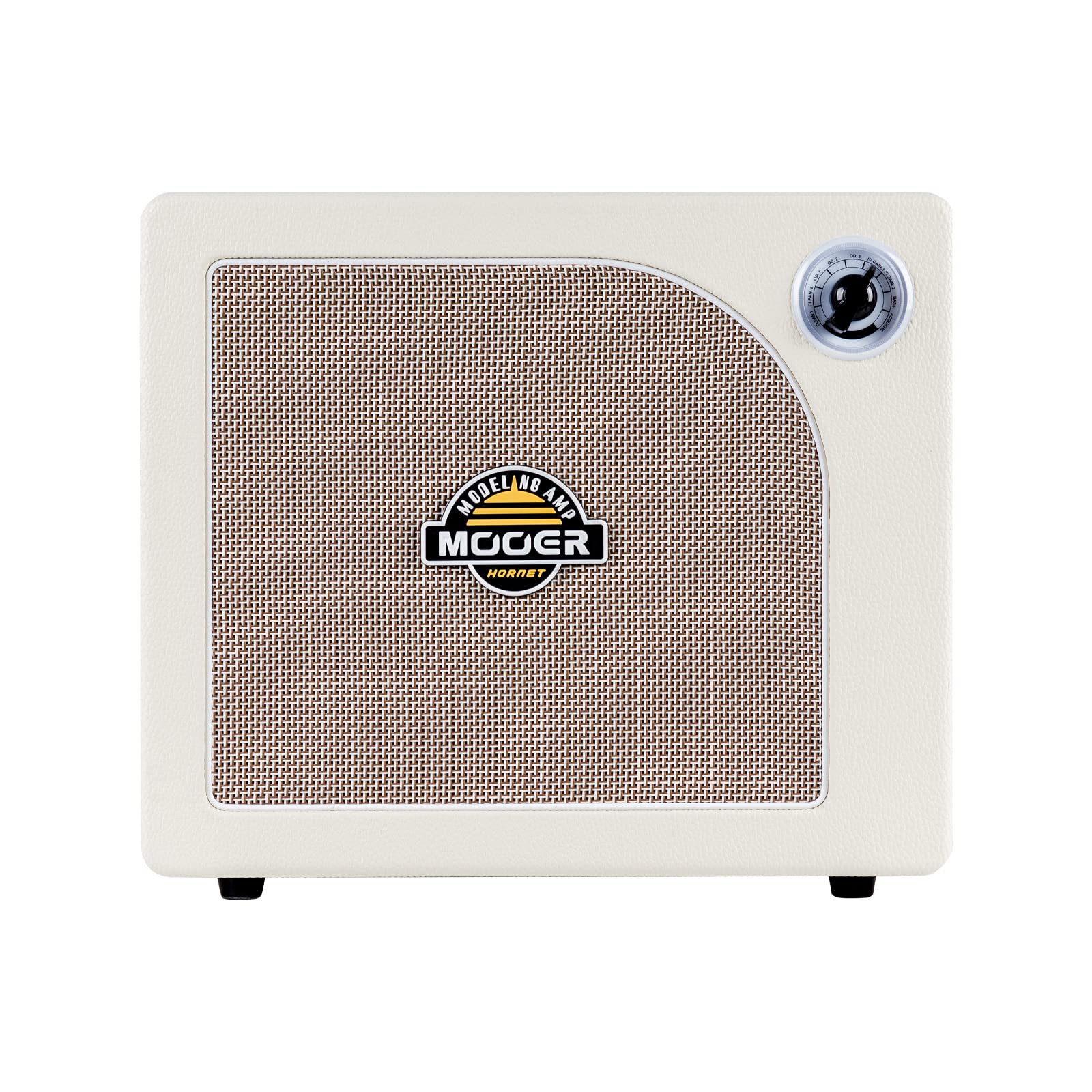 MOOER Guitar Amp Combo Practice, 30W Digital Modelling Amplifier Built-in Bluetooth, Headphone Out Put, 9 Preset mode for Beginner-Upgrade Hornet White
