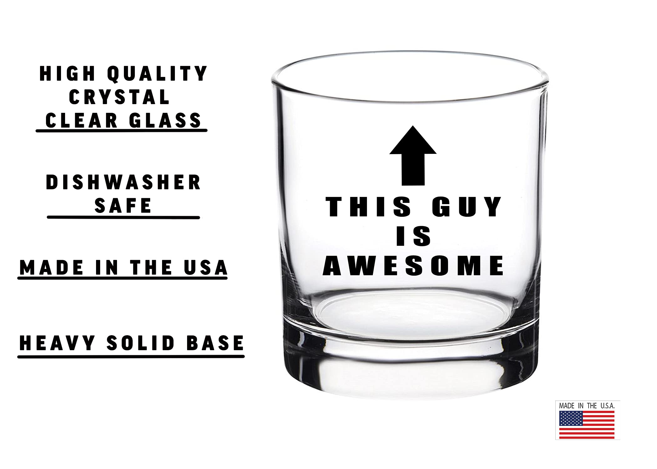 Rogue River Tactical Funny This Guy is Awesome Old Fashioned Whiskey Glass Drinking Cup Gift For Him Men Dad Grandpa