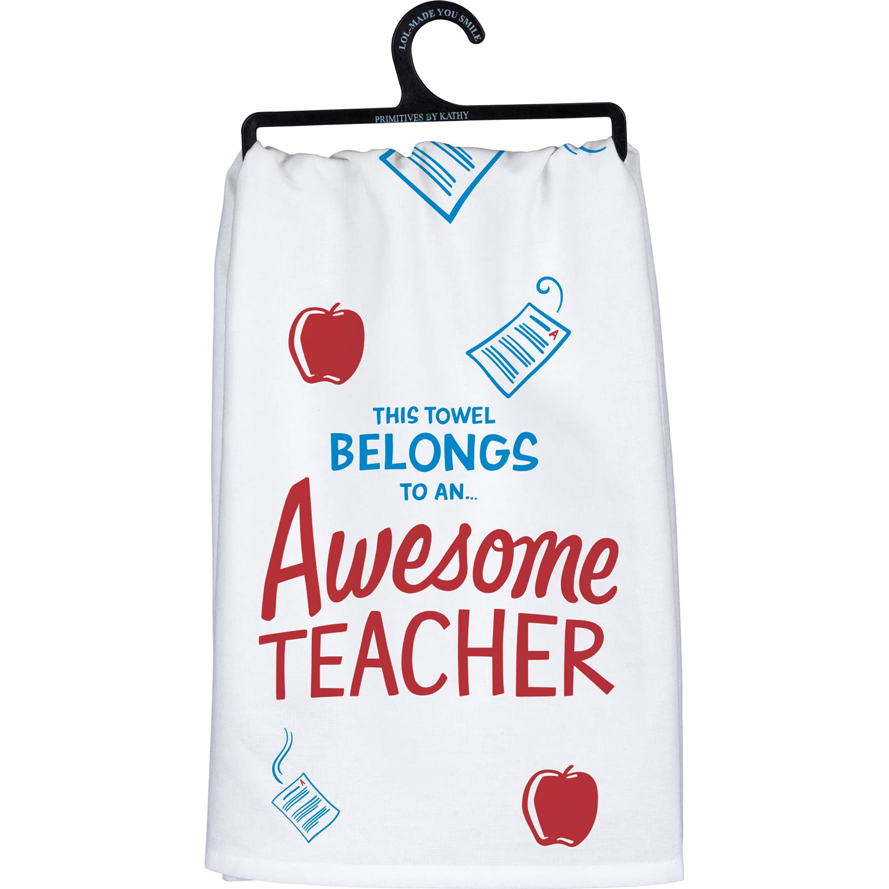 Primitives by Kathy This Towel Belongs to an ... Awesome Teacher Decorative Kitchen Towel 28.00" x 28.00"