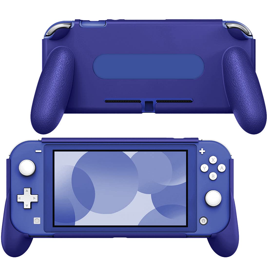 MoKo Hand Grip Case Compatible with Nintendo Switch Lite, Ergonomic Comfort Handle Case Shockproof Protective Stand Holder Kit Compatible with Switch Lite - Gray