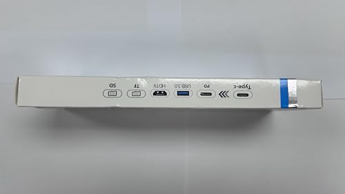 USB C HUB, Docking Station 6 in 1 with USB 3.0 Port, USB-C Port/PD, 4K HDMI and SD/TF Card Reader, USB C Adapter Compatible with MacBook Pro/Air Laptops and Other Type-C Devices