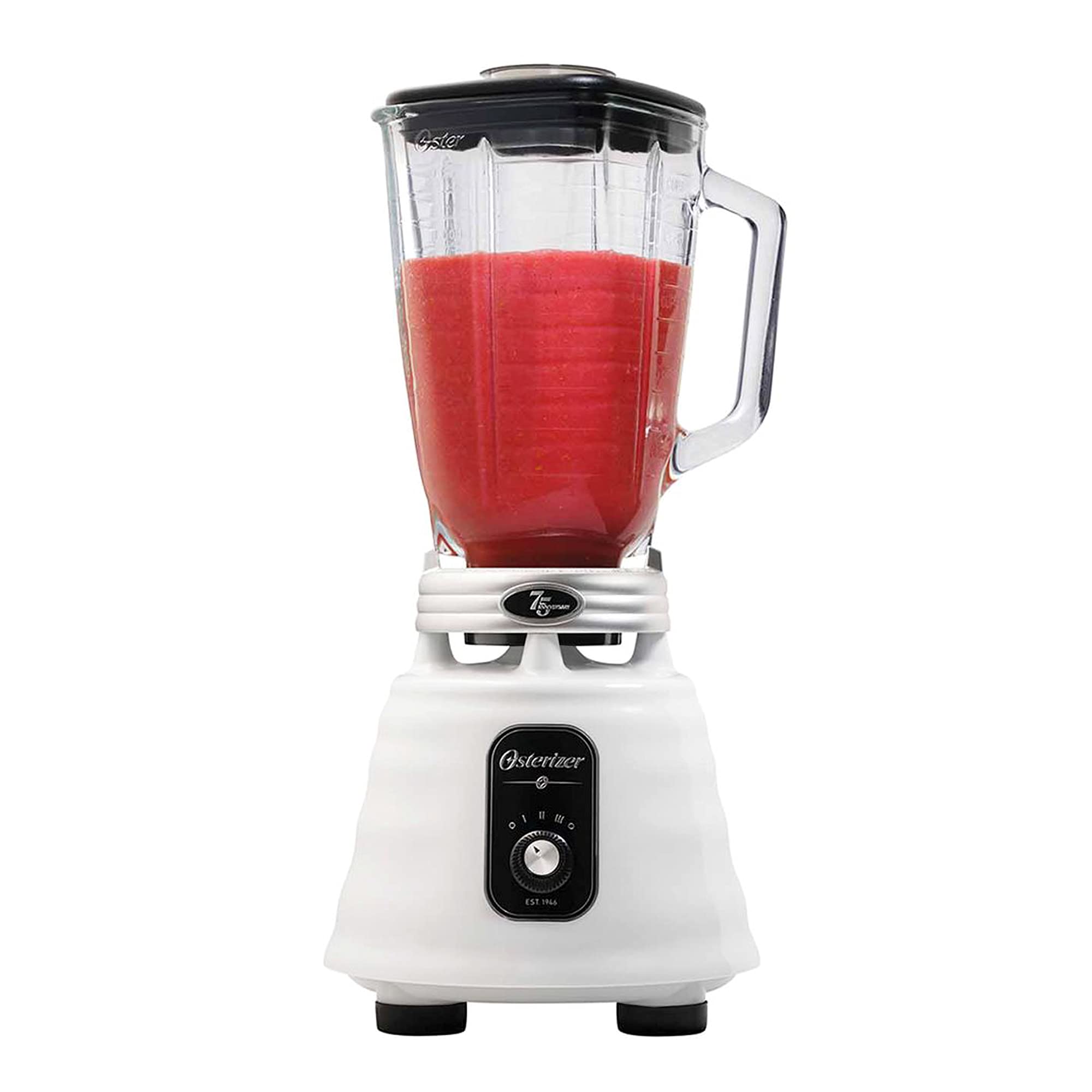 Osterizer Limited Edition 75 Years BLSTSE75 Blender with 1.25 L Capacity Glass Jar, 3-Speed Knob and 6 Times Stronger Motor