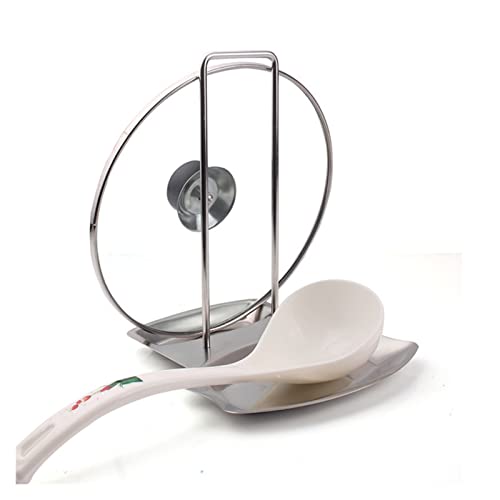 Kitchen Spice Rack Standing Shelf Pan Pot Lid Organizer Adjustable Dish Rack Drainer Cutting Board Holder Cookware Stand Holder for Cabinet Storage Kitchen Countertop Sav
