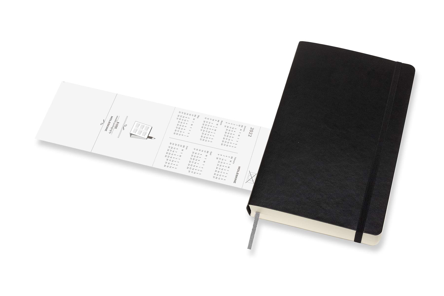 Moleskine Classic 18 Month 2021-2022 Daily Planner, Soft Cover, Large (5" x 8.25"), Black