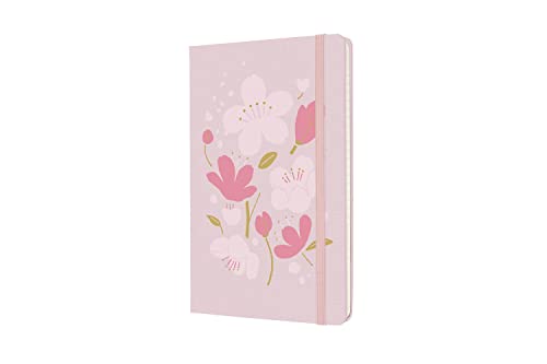 Moleskine Limited Edition Sakura Notebook, Hard Cover, Large (5" x 8.25"), Ruled/Lined, Graphic 1, 240 Pages