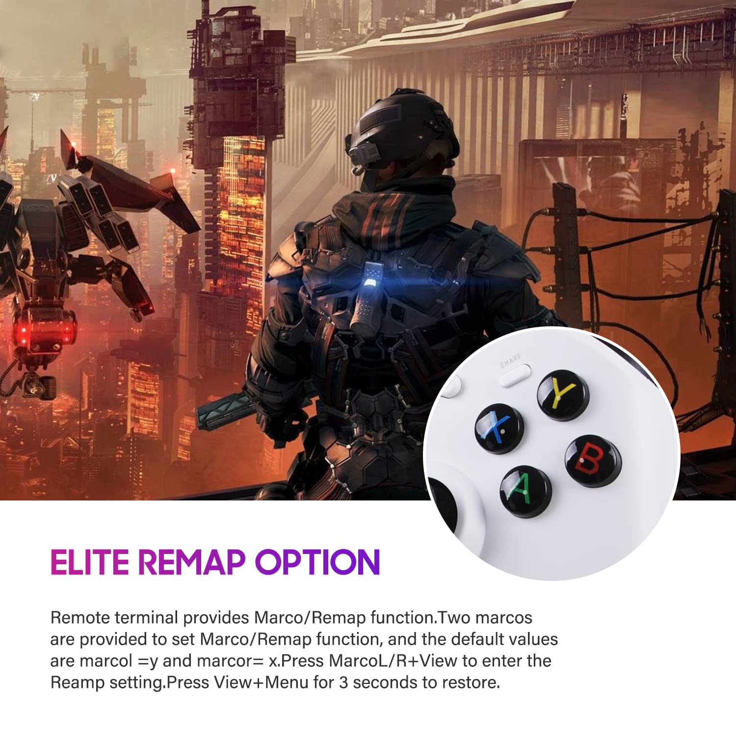 TechKen 2.4G Wireless Joystick Controller Compatible for Xbox One PC and Playtation 3 with Dual Vibration and Lager Capacity Rechargeable Battery, Elite PC P3 Controller for Xbox one