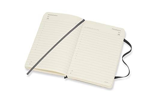 Moleskine Classic 12 Month 2022 Daily Planner, Soft Cover, Pocket (3.5" x 5.5"), Black