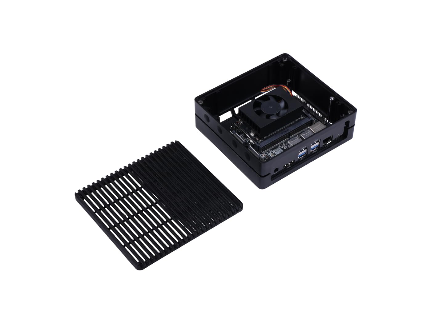 Seeed studio NVIDIA Jetson Nano Edge AI Device - reComputer J1010 Kit, Aluminium Case, Pre-Installed Jetpack System. Mini PC with 0.5 TFLOPs (FP16), Power Supply NOT Included