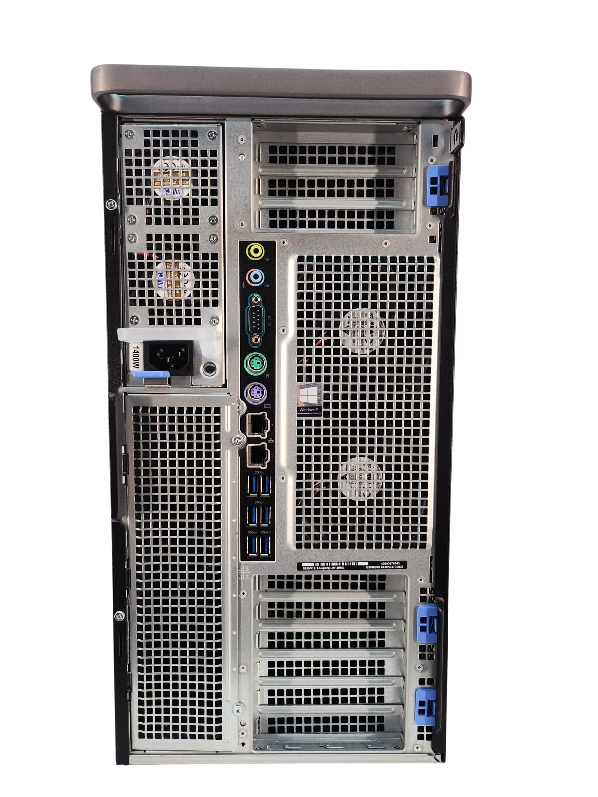 METServers T7920 Desktop Workstation - 2X Intel Xeon Gold 6138 2.0GHz 20C CPU - 256GB (8 x 32GB) DDR4 RAM - 1TB NVMe M.2 SSD - Firepro W7100 - Windows 10 Pro (Renewed)