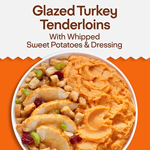 Lean Cuisine Frozen Meal Glazed Turkey Tenderloins, Protein Kick Microwave Meal, Microwave Glazed Turkey Tenderloins Dinner, Frozen Dinner for One, 9 oz