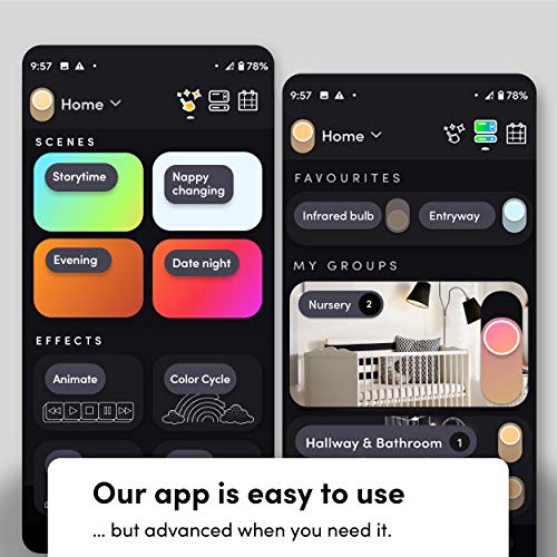 LIFX Color (Nightvision Edition), 1100lm E26, Wi-Fi Smart LED Light Bulb, Full Color and Whites, No Bridge Required, Works with Alexa, Hey Google, HomeKit and Siri, 2-Pack