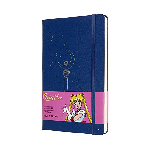 Moleskine Limited Edition Sailor Moon Notebook, Hard Cover, Large (5" x 8.25"), Ruled/Lined, Sceptre, 240 Pages