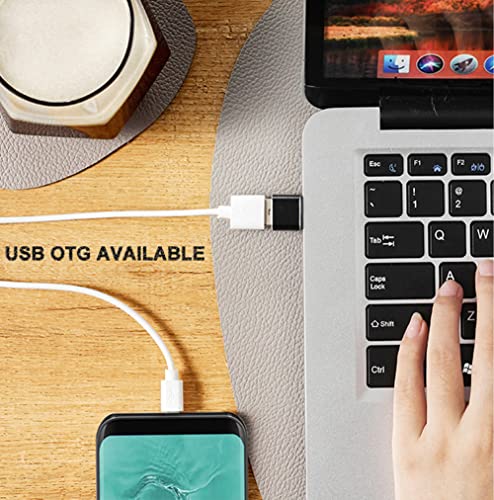 USB C to USB Adapter 4 Pack, USB Female to USB C Male OTG Adapter, USB C Adapter Compatible with MacBook Pro, Samsung Galaxy, Type-C Phones, Laptops, Tablets and More (2 Black and 2 White)