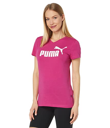 PUMA Women's Essentials V-Neck Tee, Orchid Shadow, Small