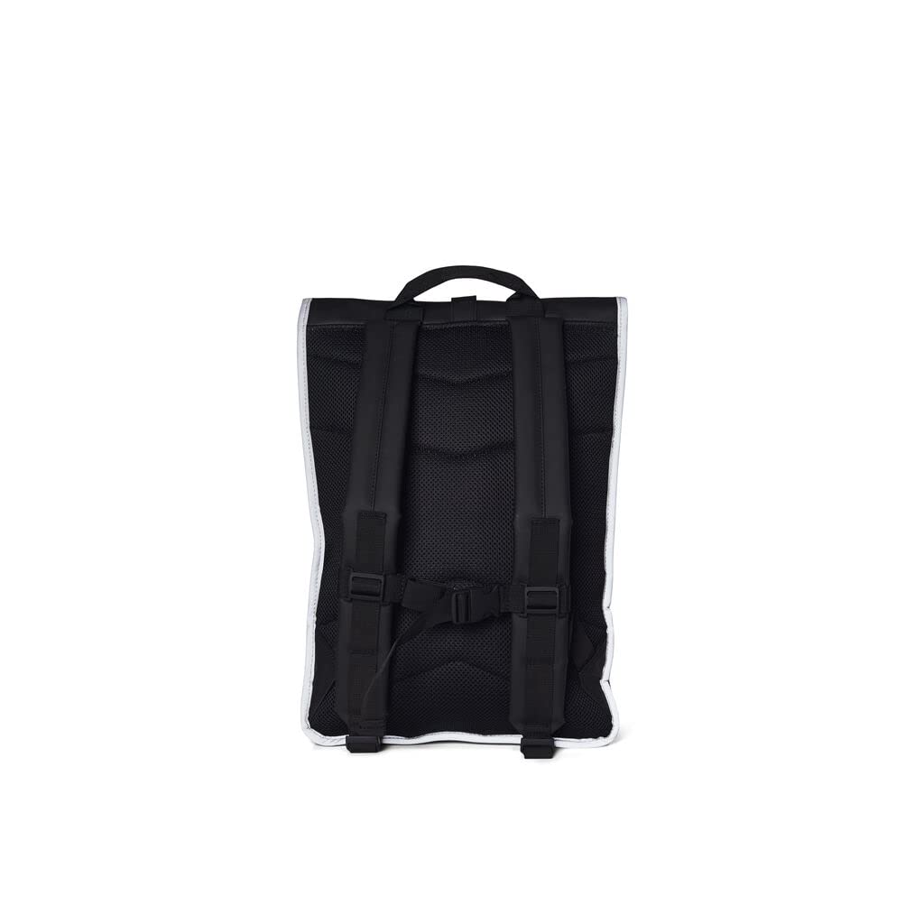 RAINS Rains Waterproof Rolltop Rucksack Reflective Black Reflective