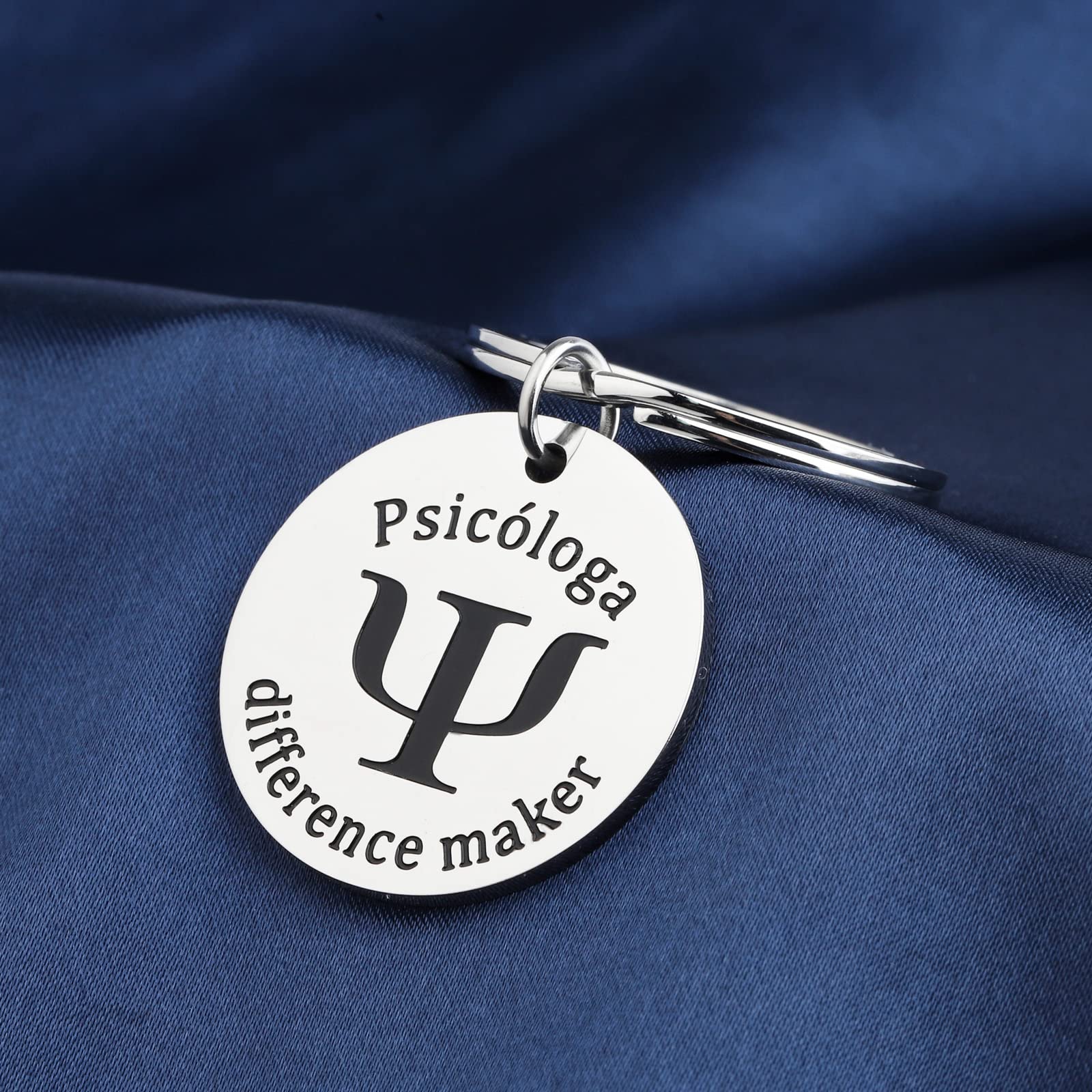 Psychology Keychain Psychologist Gift School Psychologist Jewelry Psych Student Gift Psicóloga Difference Maker Keychain (Psicóloga difference maker)