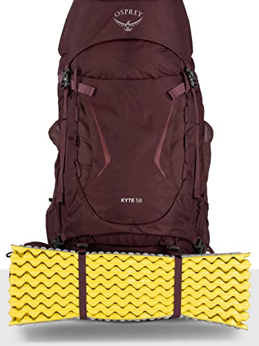 Osprey Kyte 58L Women's Backpacking Backpack with Hipbelt, Elderberry Purple, WM/L
