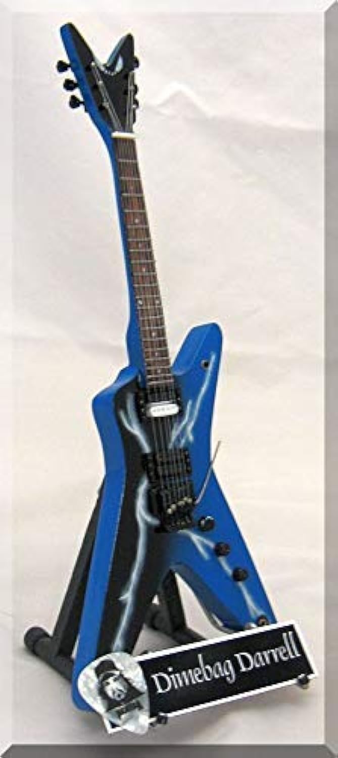 Miniature Guitar Dean Lightning Blue w/ Guitar Pick