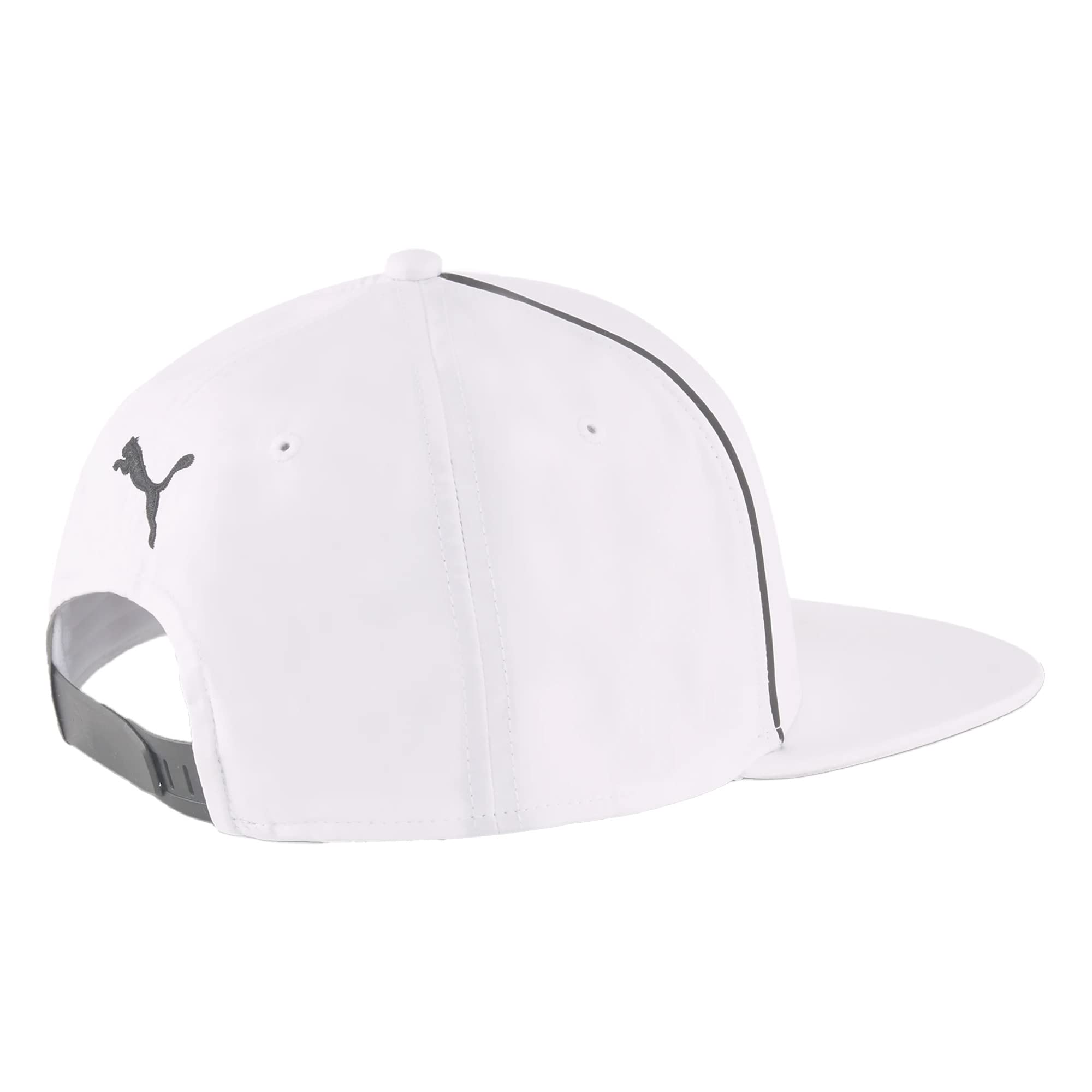 PUMA BMW M Motorsport Flat Brim Adjustable Snapback Hat (White)