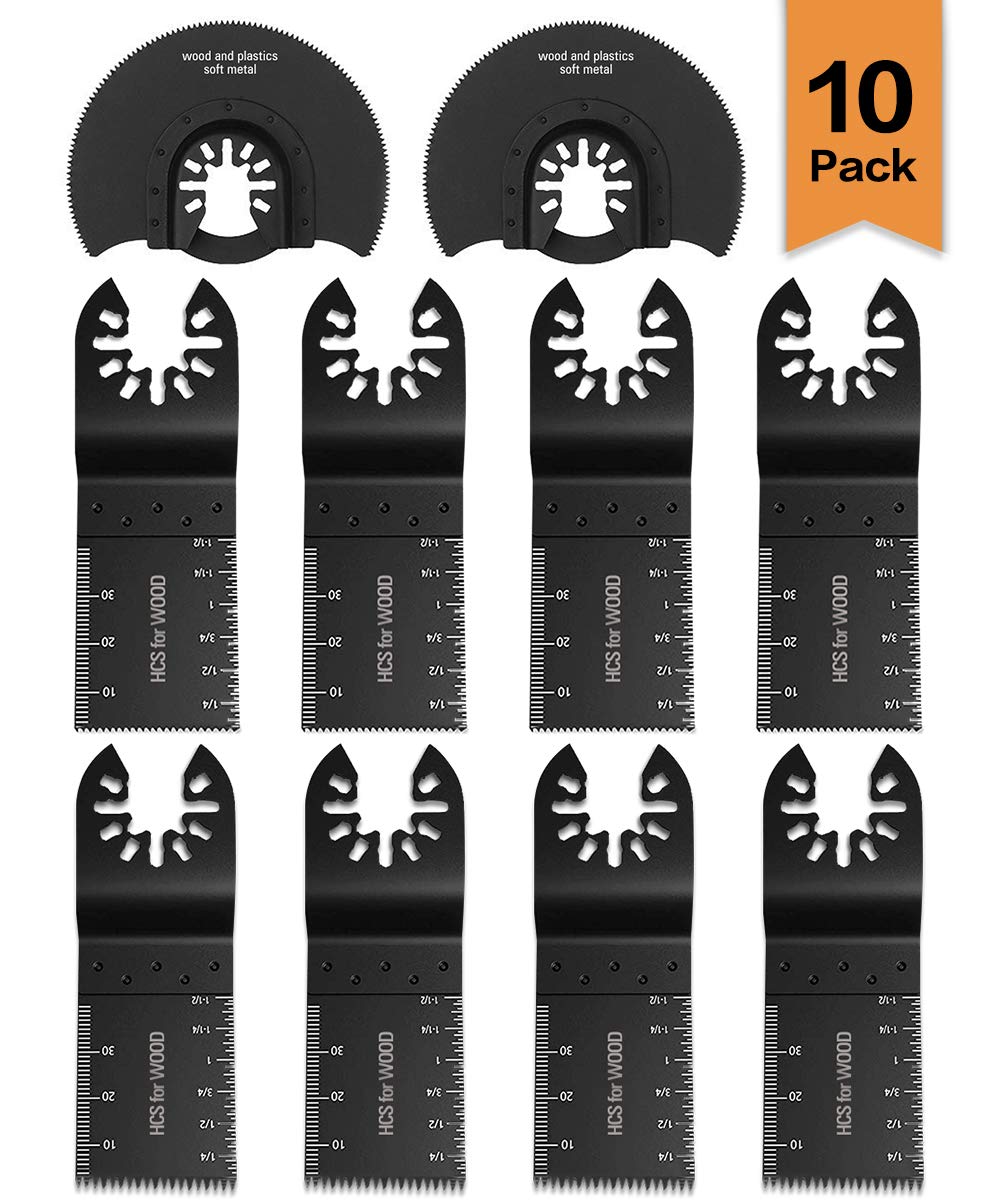 LIGHTIMETUNNEL Oscillating Saw Blades 35 PCS Metal Wood Multitool Blades Quick Release Cutting Blade Fit Dewalt Milwaukee Chicago Rockwell Fein Bosch Multimaster Makita