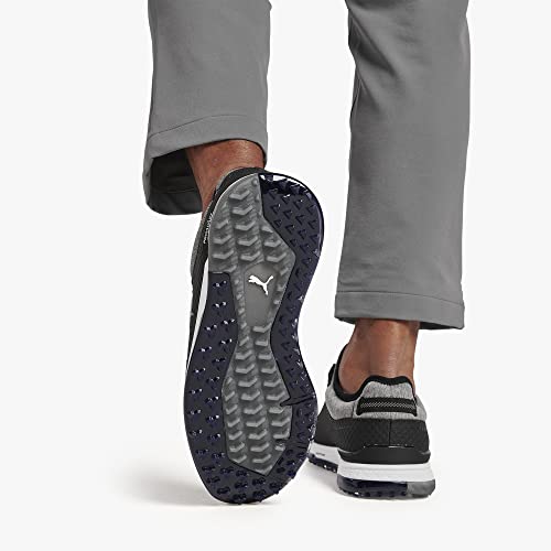 Puma Golf Men's Proadapt Alphacat Disc Golf Shoe, Puma Black/Puma Silver/Quiet Shade, 10.5
