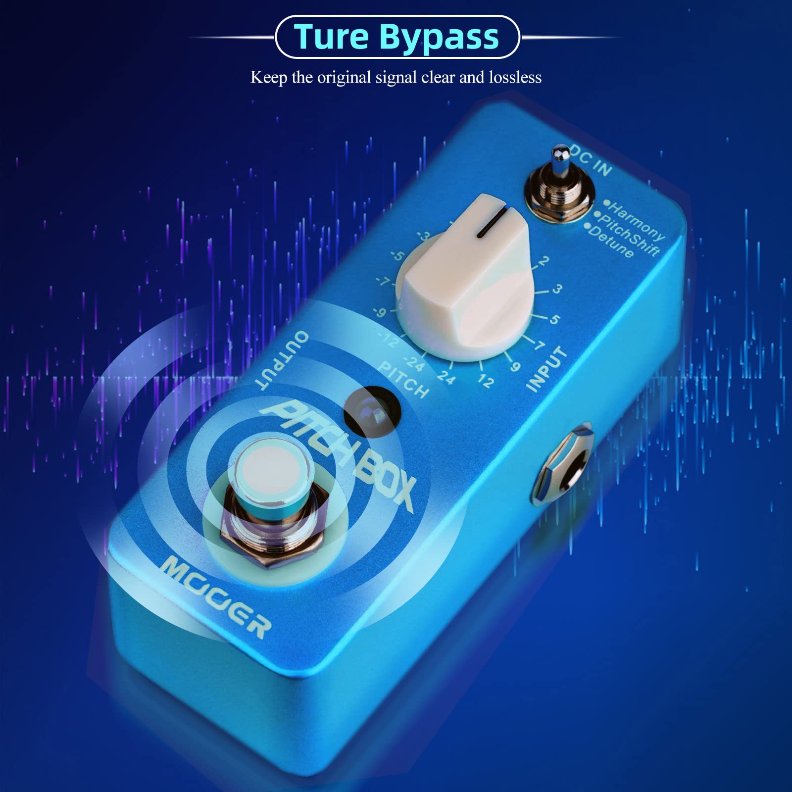 MOOER Pitch Box Guitar Harmonizer Pedal Harmony Pitch Shifter Detune For Electric Guitar Bass True Bypass