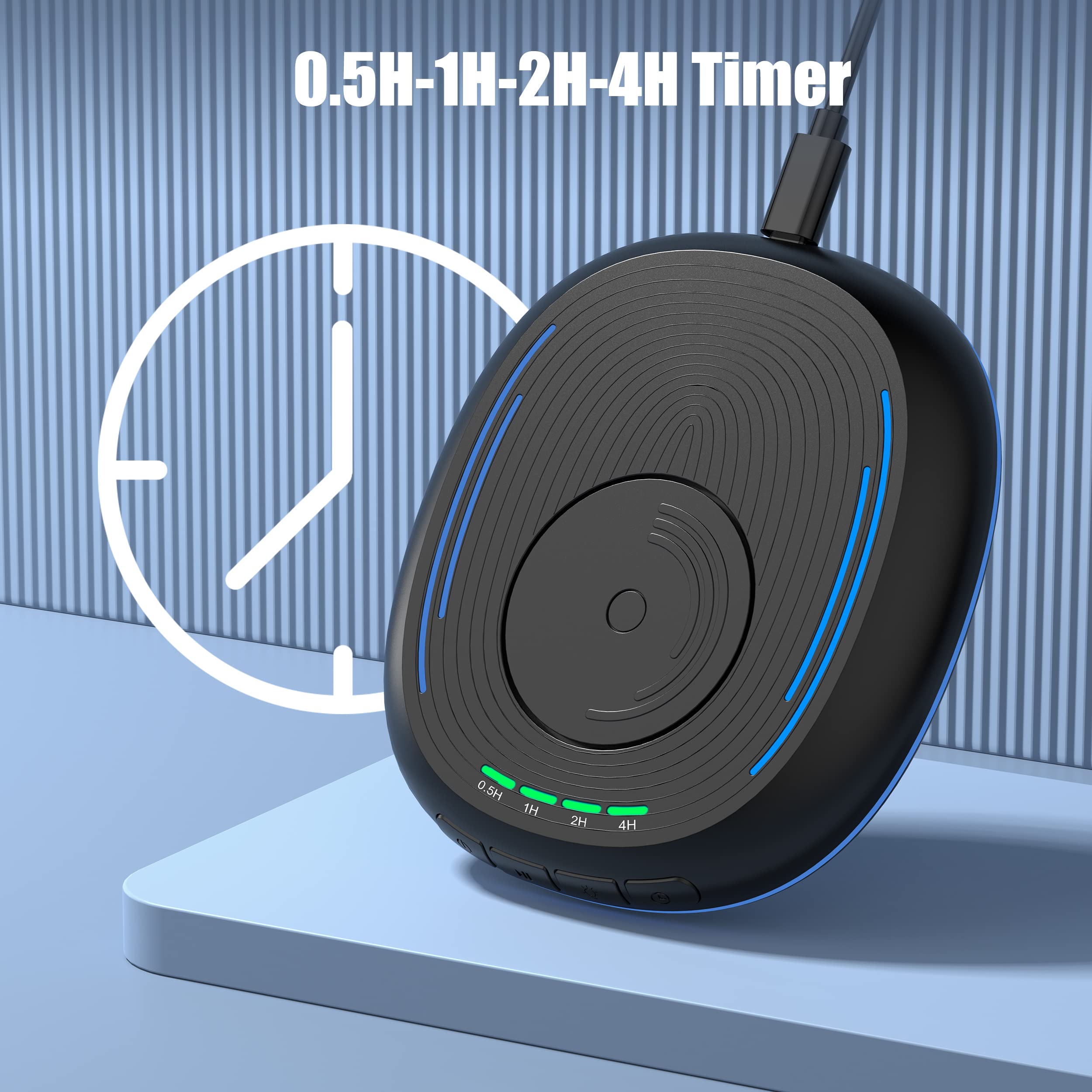 VKAROOD Mouse Jiggler Undetectable Mouse Mover Device with Timer, ON/Off Switch, Breathing Light Mouse Wiggler for Prevent Computer Laptop Screen Sleep (Black)