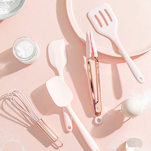 LMMDP Silicone Utensils Set Cooking Kitchenware Set Tongs Spatula Soup Spoon Non-stick Shovel Oil Brush Kitchen Tool