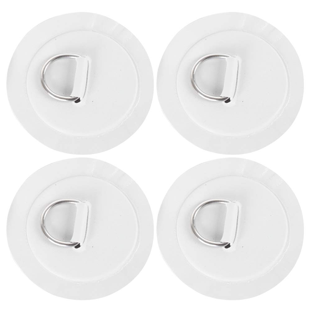 LVOERTUIG Kayak D Ring,Stainless Steel D-Ring Pad Patch Lashing Ring for Inflatable Boat Raft Dinghy Kayak Surfboard SUP Paddleboard Accessories