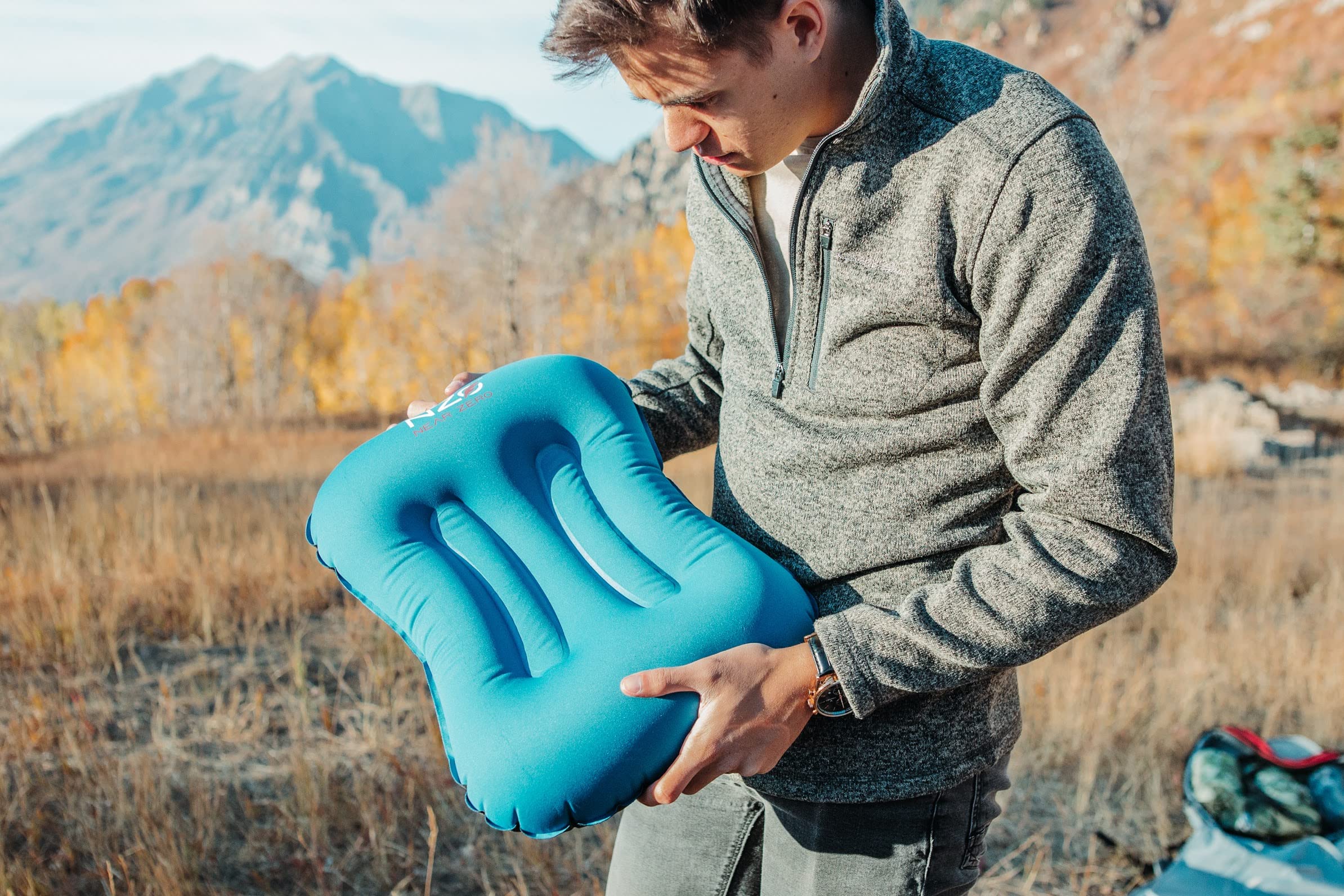 Near-Zero 2 Person Ultra-Lightweight Tent, 2P Footprint Ground Tarp, Ultralight Sleeping Pad, Ultra lightweight camping pillow