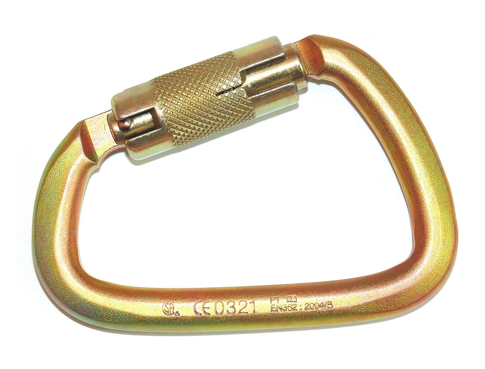 Spidergard S01813-S Steel Carabiner 50kn (11,200 lb) Rated, Twist Auto Lock, ANSI Certified (Qty: 1)