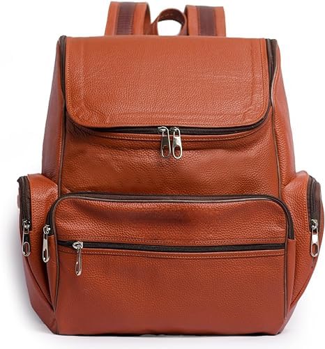 Leather Backpack for Men and Women - Large Capacity Laptop Backpacks - Bookbags Travel Leather Backpack - College Backpack