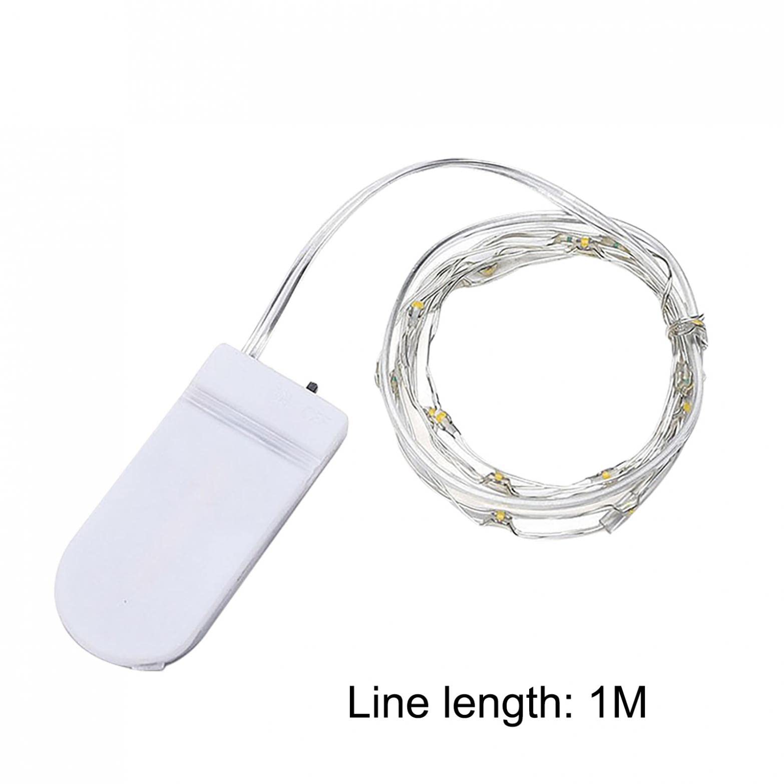 LED Battery Operated Fairy Lights, 1M 10 Lights Mini Copper Wire Firefly String Lights, String Lights Silver Coated Copper Wire Lights for DIY Wedding Bedroom Indoor Party Decoration 3 Pack