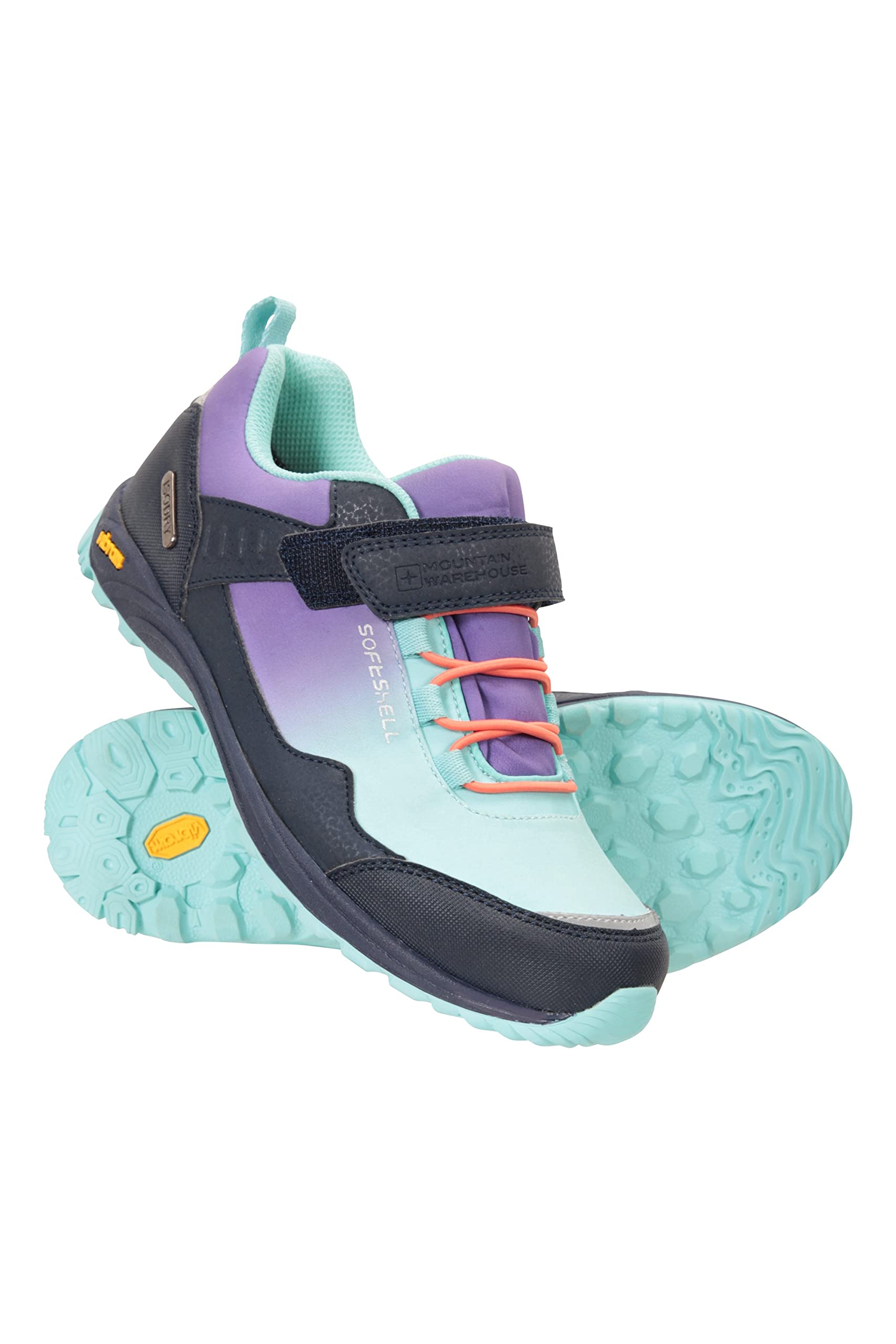 Mountain Warehouse Kids Softshell Boots - Waterproof Hiking Shoes Mint Kids Shoe Size 4 US