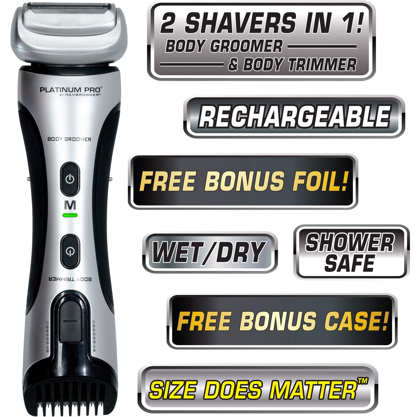 MANGROOMER - PLATINUM PRO New Advanced Replacement Double-Sided Foil/Trimmer Blade!