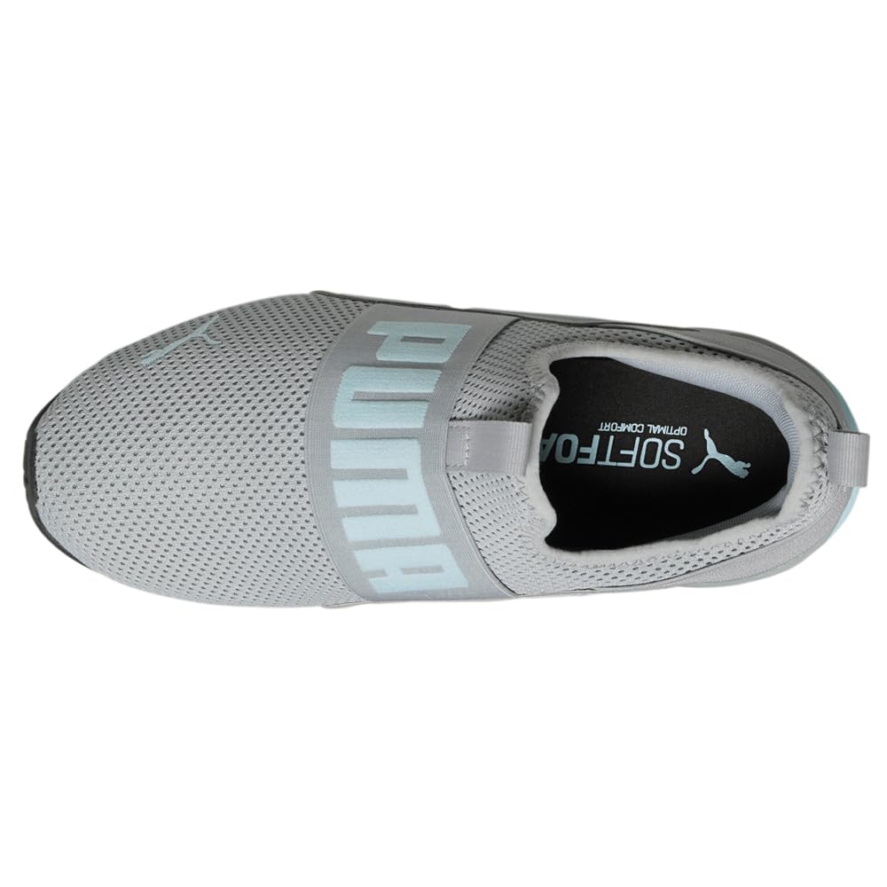 Puma Womens Axelion Slip On Wide Training Sneakers Shoes - Grey - Size 9.5 M