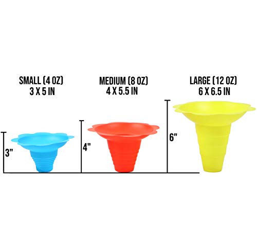 Paragon - Manufactured Fun 4-Ounce SNO-Cone Flower Drip Tray Cups, Multicolor, 100-Cup Case