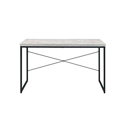 M MAJOR - Q Antique White & Black Buller Reversible Home Office Work Desk, White and Black