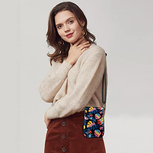 Small Crossbody Bag Plant Color Cell Phone Purse Wallet