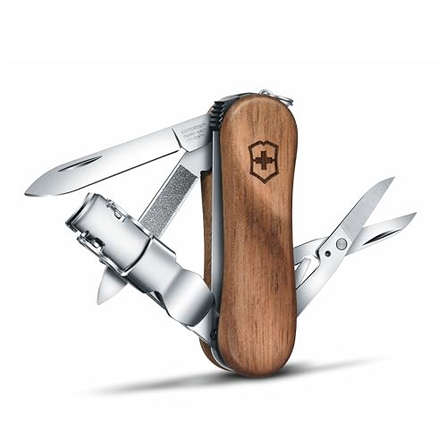 VICTORINOX 0.6461.63 Nail Clip, 580 Wood Nail Clips, Nail Clips, Nail Clips, Nail File Included, 8 Functions, Stainless Steel, Rust Resistant, Emergency Prevention, Compact, Easy to Carry