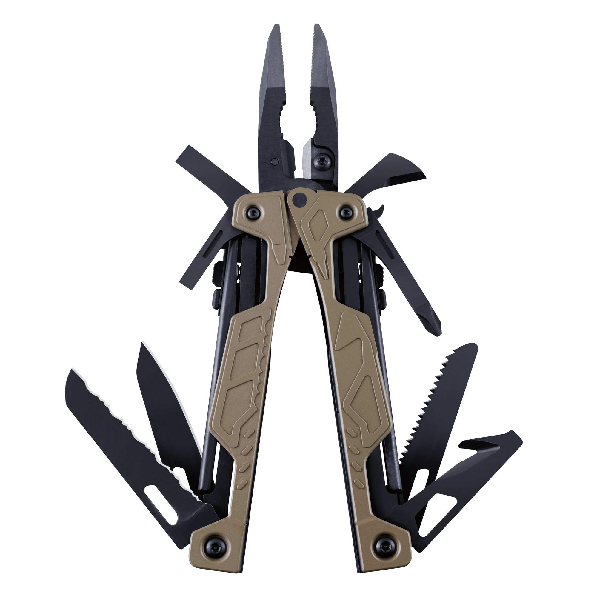 LEATHERMAN - OHT One Handed Multitool with Spring-Loaded Pliers and Strap Cutter, Coyote Tan with MOLLE Brown Sheath