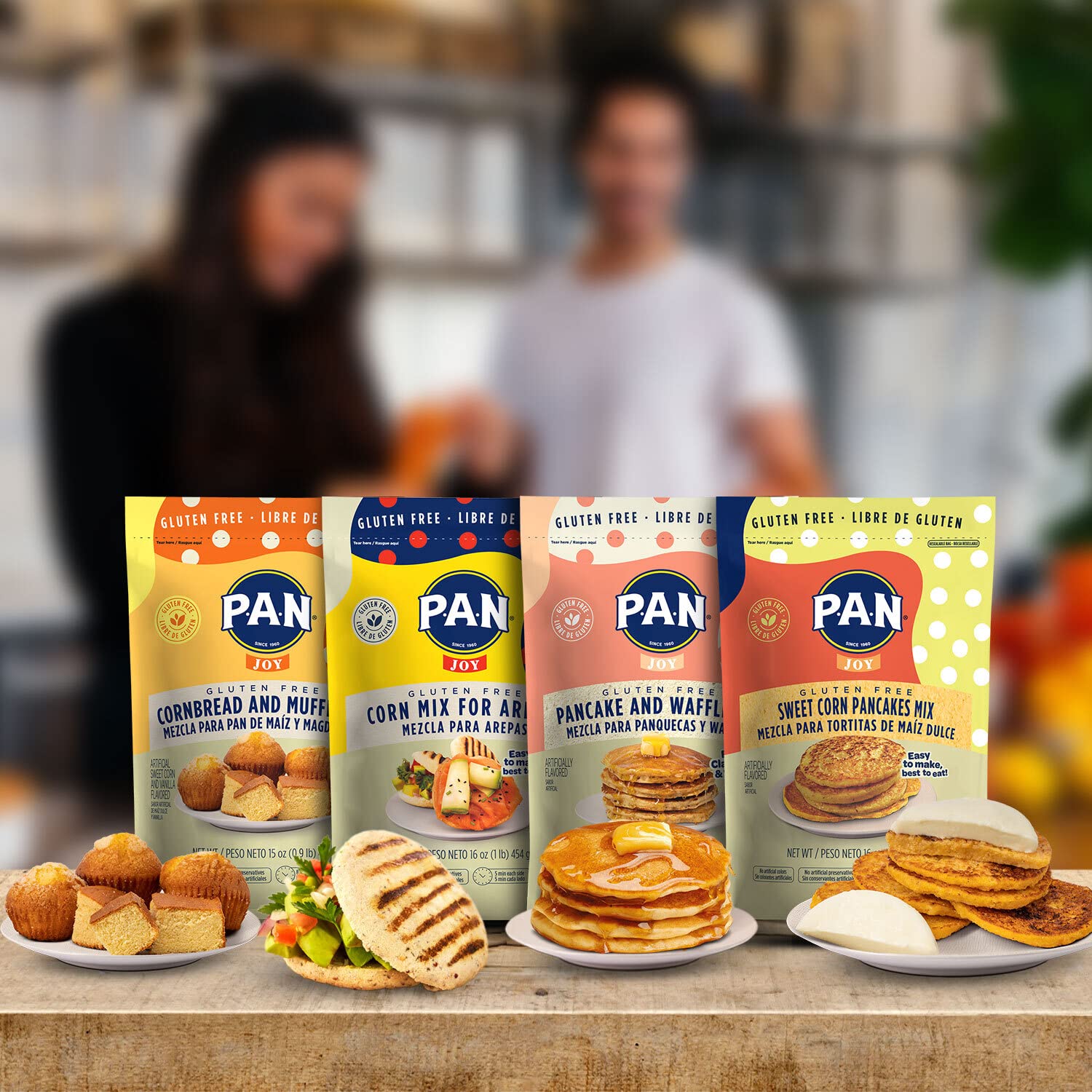 P.A.N Sweet Corn Pancakes Mix – Gluten Free Easy to Prepare 1 lb (Pack of 1)