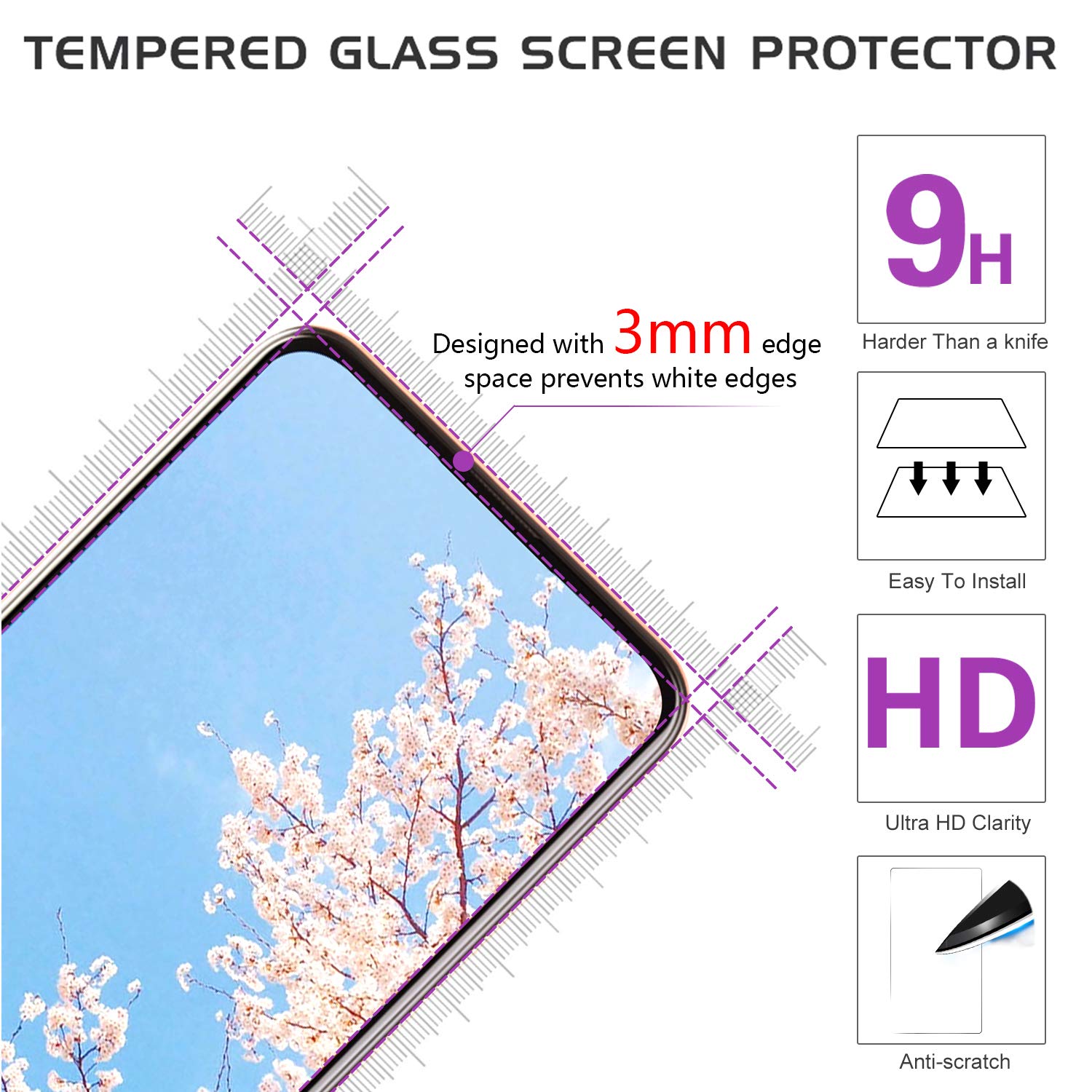 LeYi Compatible for Samsung Galaxy A20/ A30 Case (Not Fit A20S) with Tempered Glass Screen Protector, [Military-Grade] Magnetic Car Mount Kickstand Phone Cover Case for Samsung A20/ A30 (Black)