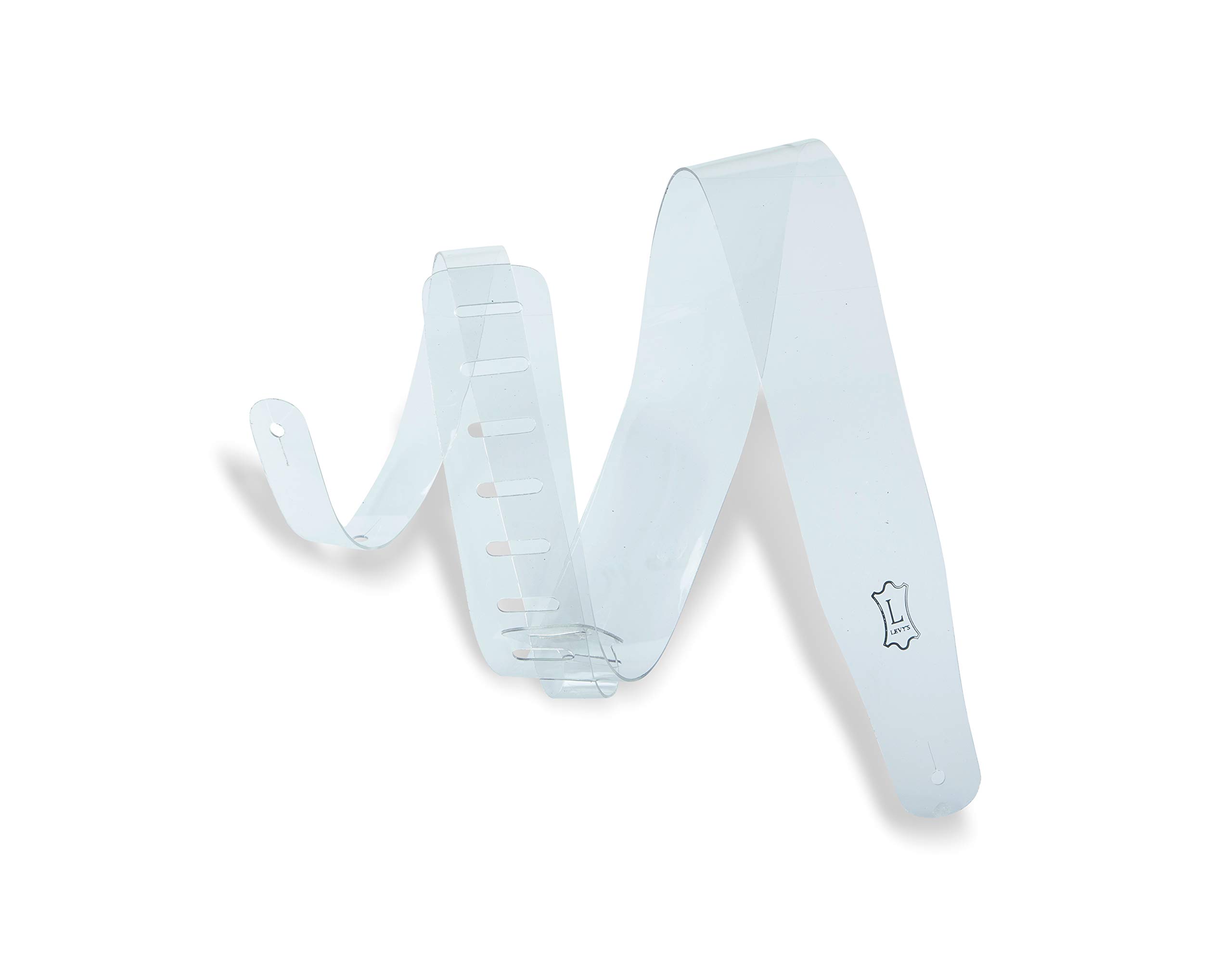 Levy's Leathers 2.5" Vinyl Clear Gutar Strap See-Through Strap Design; Clear (M26CV-01)