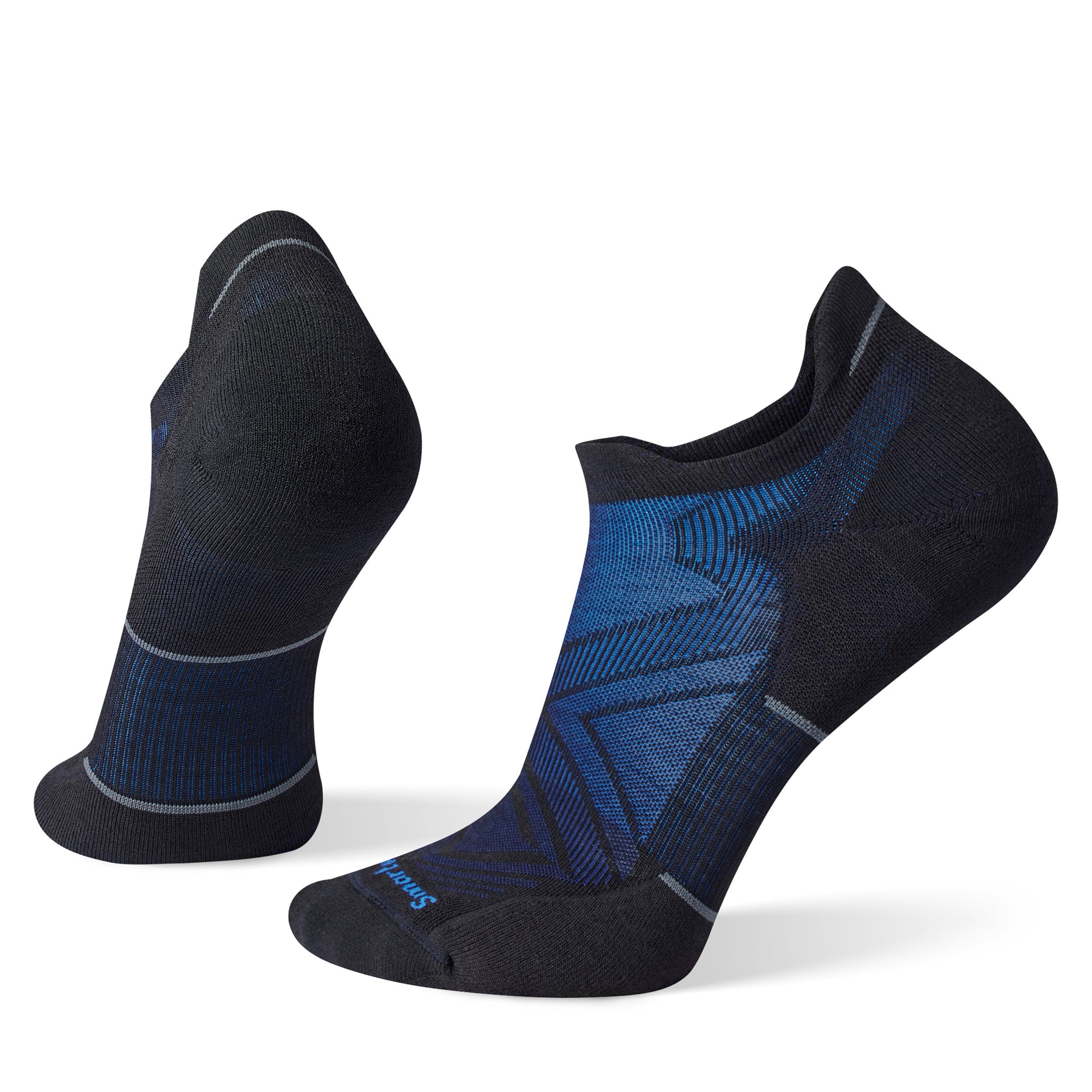 Smartwool Men's Run Targeted Cushion Merino Wool Low Ankle Socks White/Purple Eclipse, Large